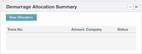 IMOS - Demurrage Allocation Summary